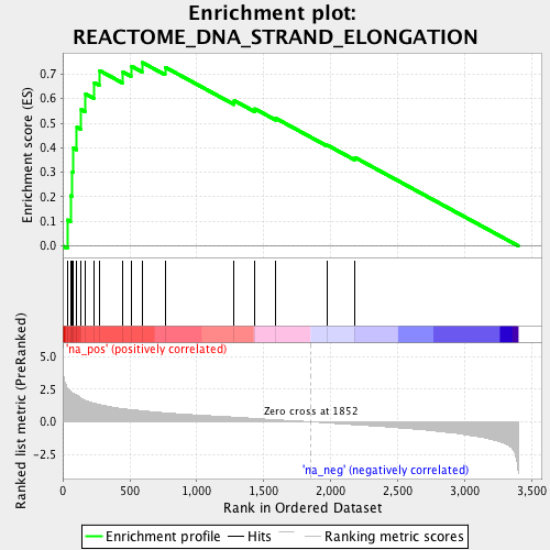 Details for gene set REACTOME_DNA_STRAND_ELONGATION[GSEA]